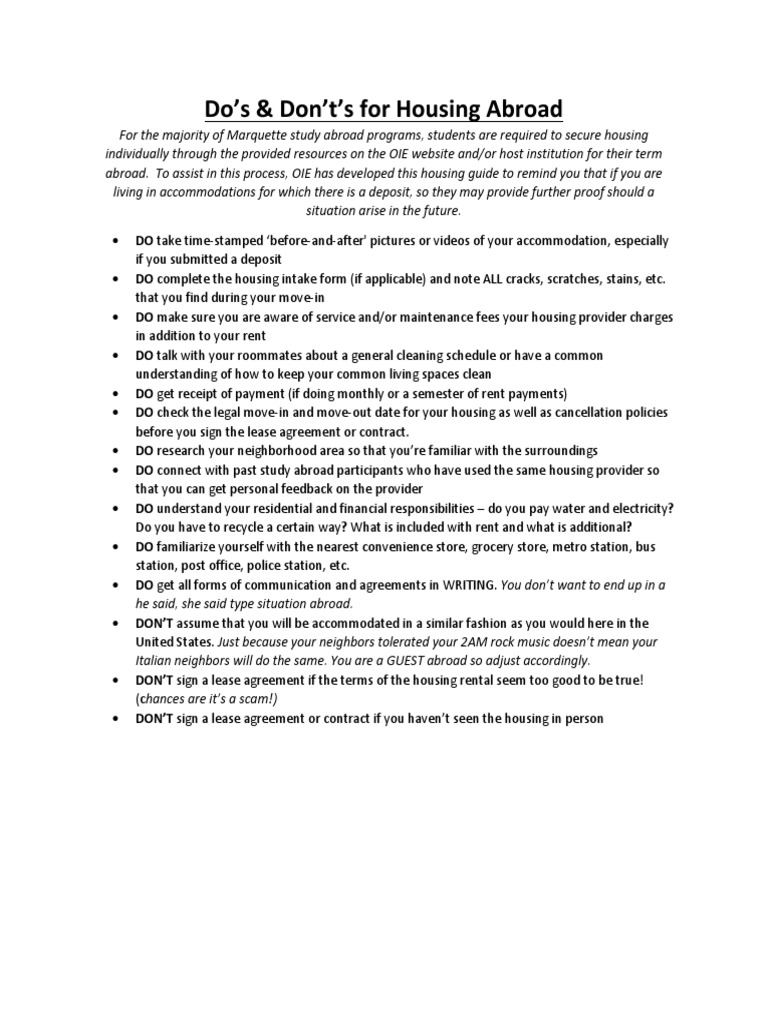 Housing Tips | PDF | Lease | Renting