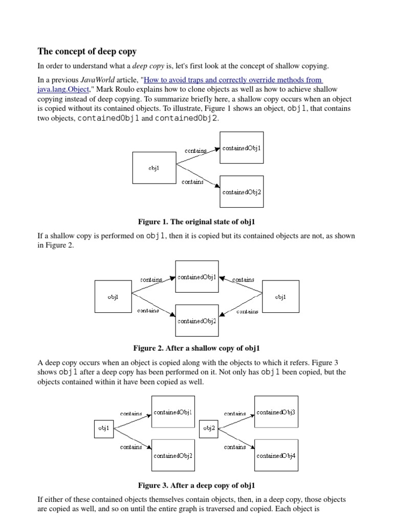 Deep Copy and Shallow | PDF | Method (Computer Programming) | Class ...