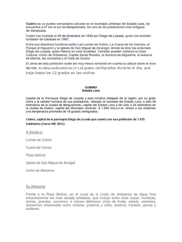 Cubiro | PDF | Colonialismo