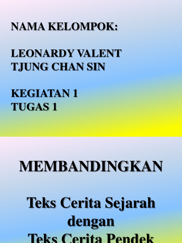 Teks Cerita Pendek Dan Sejarah | PDF | Seni & Disiplin Bahasa | Puisi