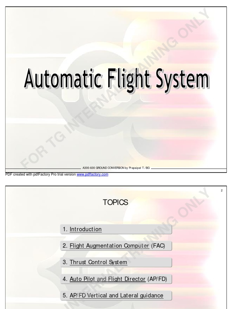 Auto Flight System A300-600 | PDF | Stall (Fluid Mechanics ...