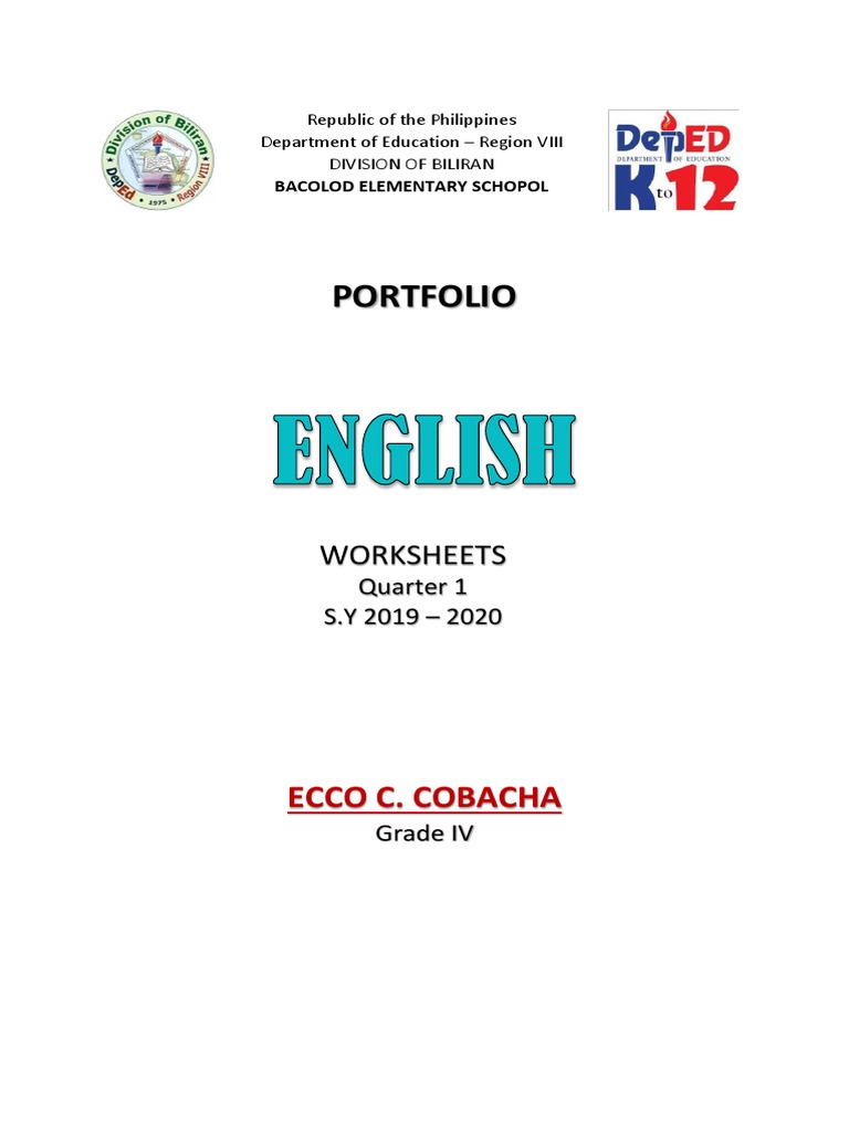Grade 4 Q1 Worksheets Portfolio | PDF