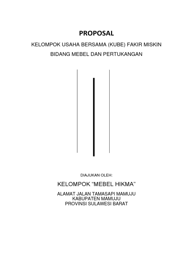 Contoh Proposal KUBE | PDF