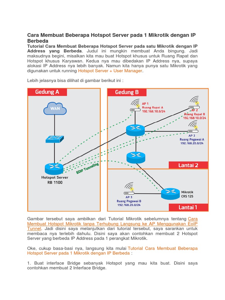 Cara Membuat Beberapa Hotspot Server Pada 1 Mikrotik Dengan IP Berbeda ...