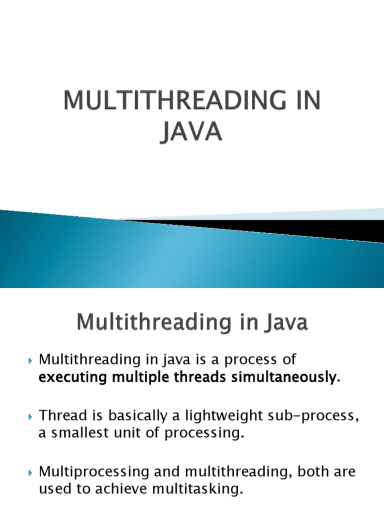 Multithreading in Java | PDF | Process (Computing) | Thread (Computing)
