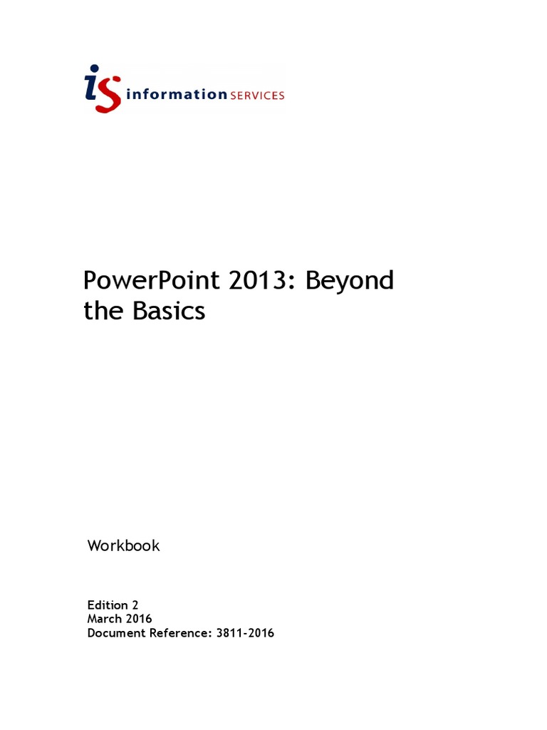 Powerpoint 2013: Beyond The Basics: Workbook | PDF | Microsoft Power ...
