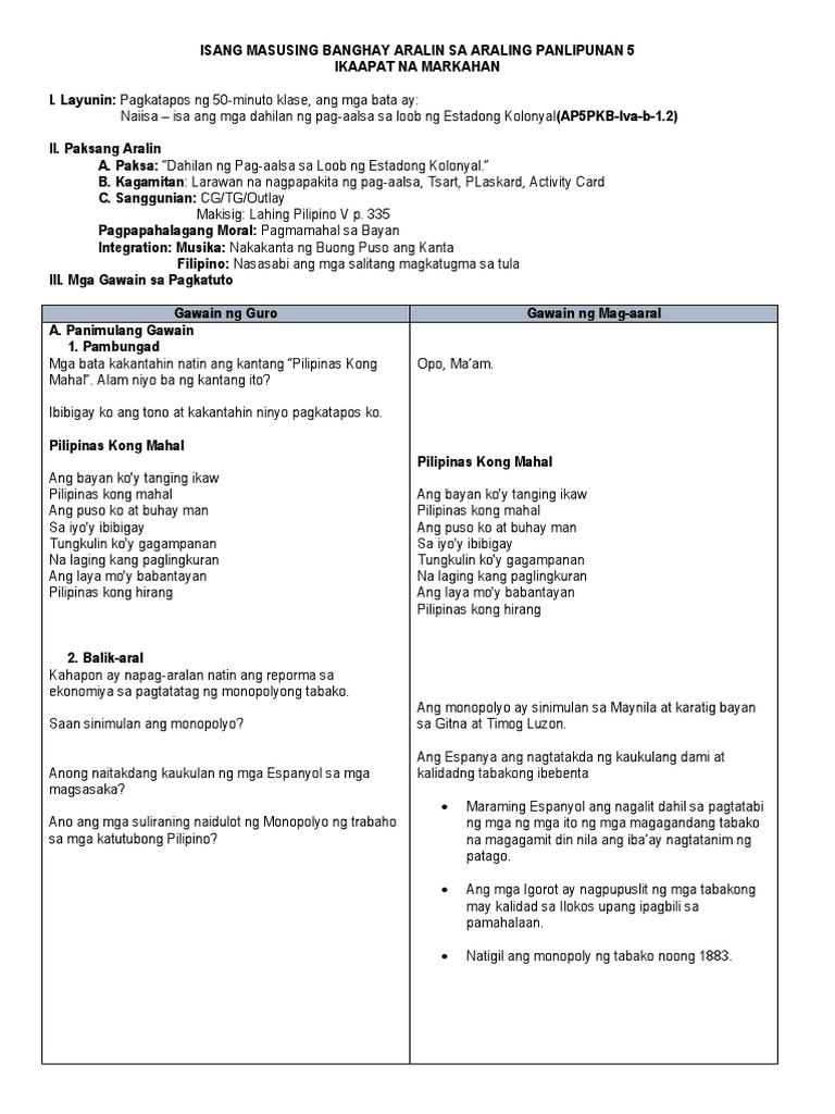 Lesson Plan 1&2 | PDF