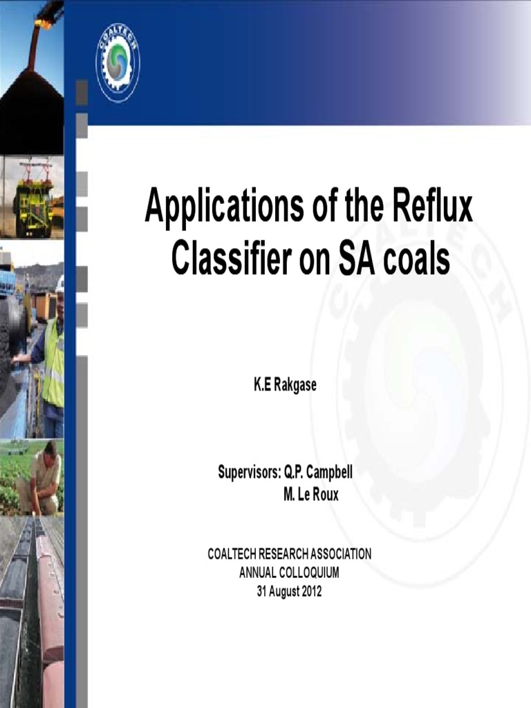 Applications of The Reflux Classifier On SA Coals | PDF | Coal | Chemistry
