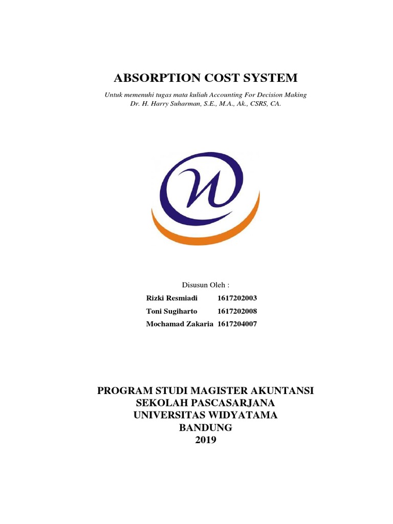 ABSORPTION COST SYSTEM | PDF