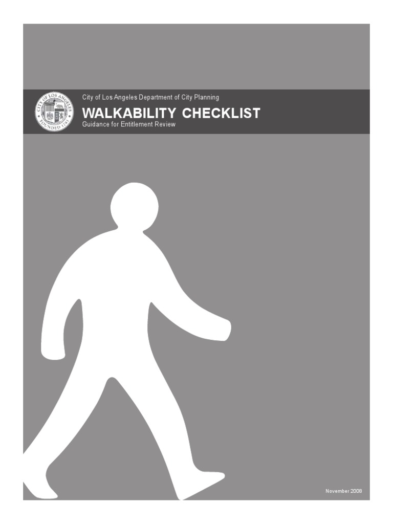 LA Walkability Checklist | PDF | Pedestrian Crossing | Street