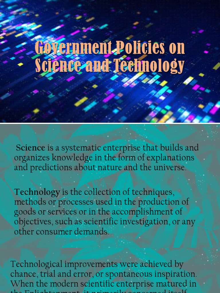 Government Policies On Science and Technology | PDF
