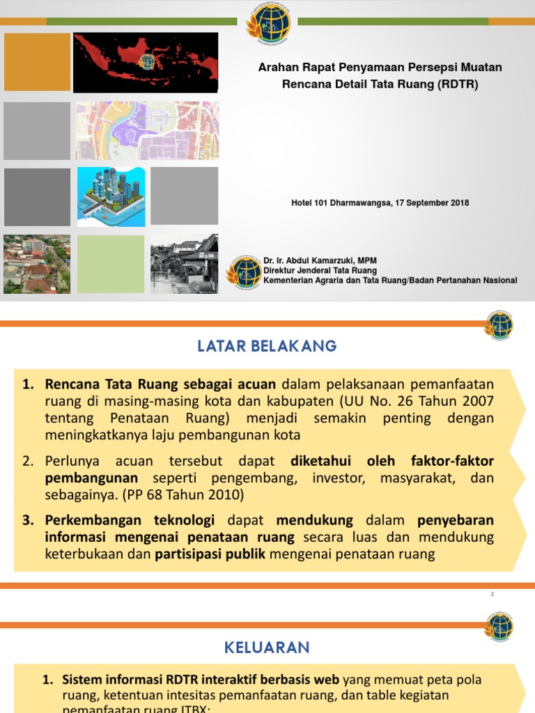 Rapat Penyamaan Persepsi Muatan Rencana Detail Tata Ruang (RDTR) | PDF