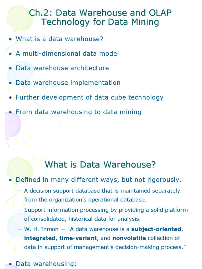 Data Warehouse and OLAP | PDF | Data Warehouse | Database Index