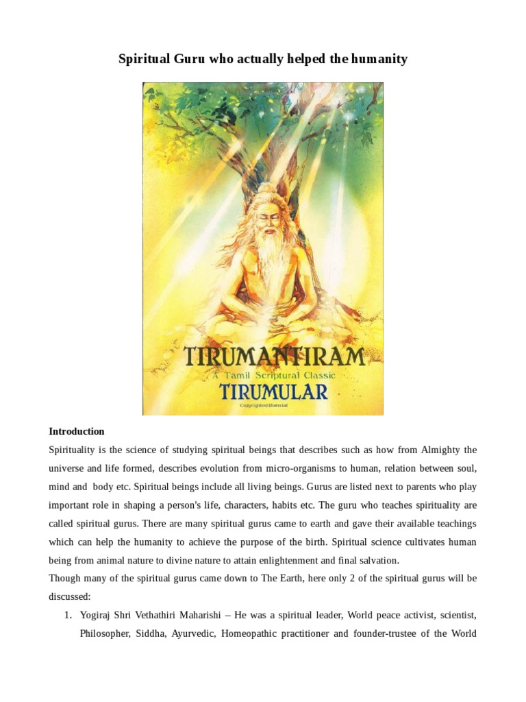 Spiritual Guru Who Actually Helped The Humanity | PDF | Shiva ...