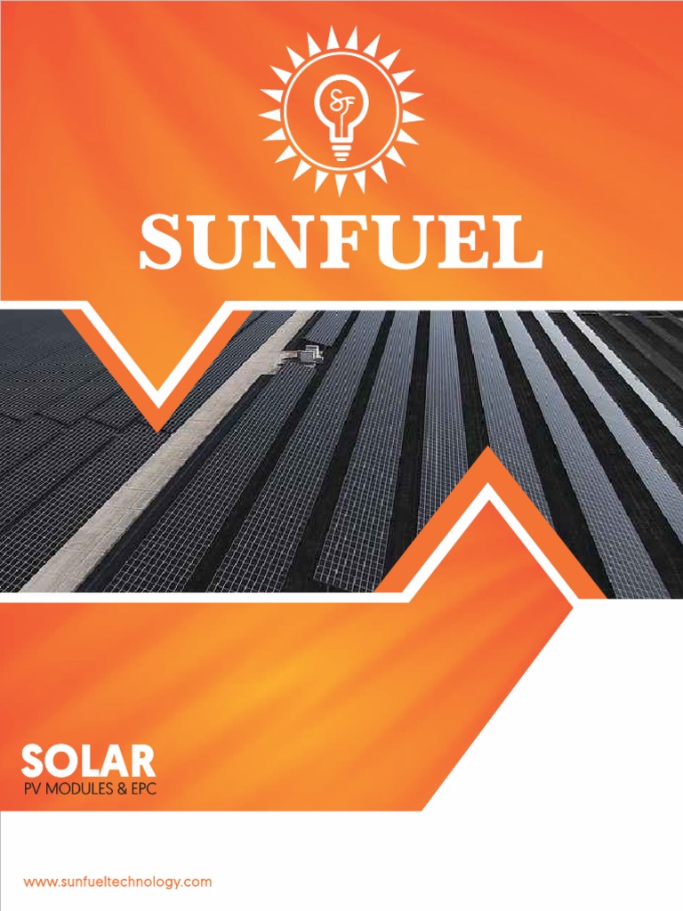 Sunfuel Catalogue | PDF | Solar Panel | Solar Power