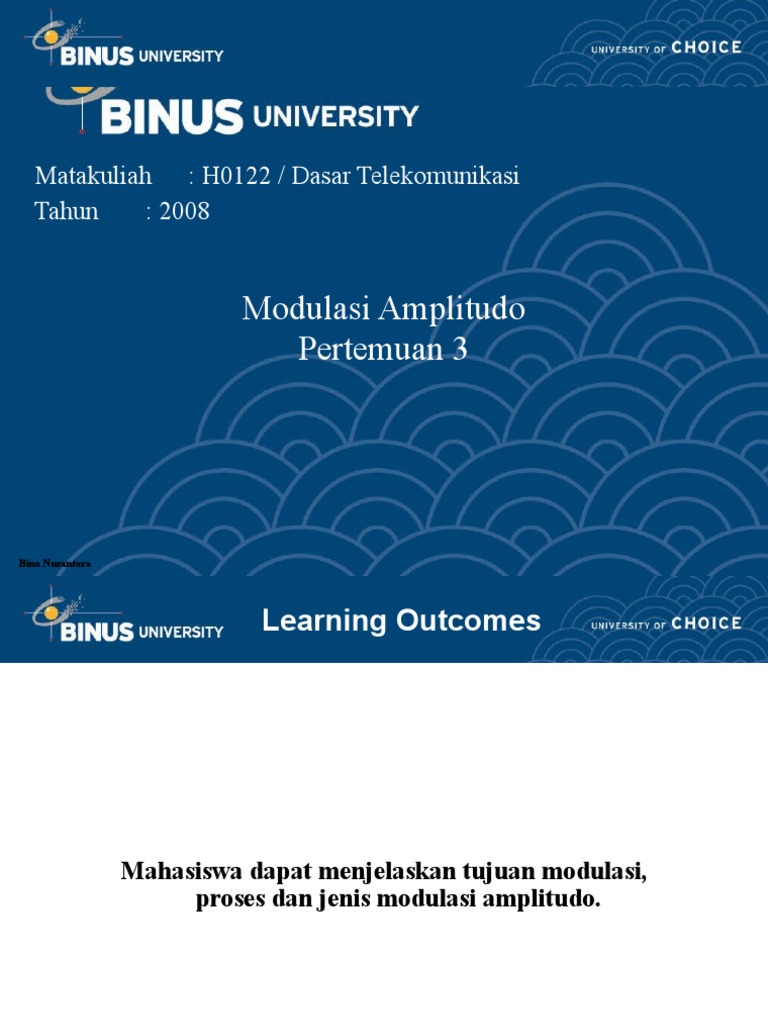 Pengertian dan Indeks Modulasi AM | PDF | Frequency Modulation | Modulation