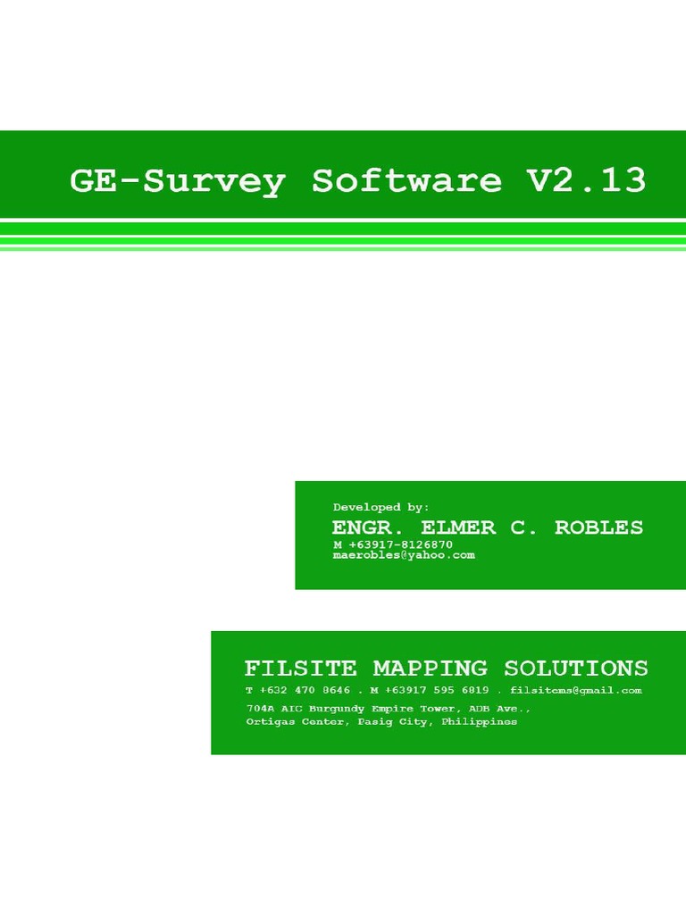 Procedures In Using Ge Survey System Pdf Pdf Menu Computing Command Line Interface