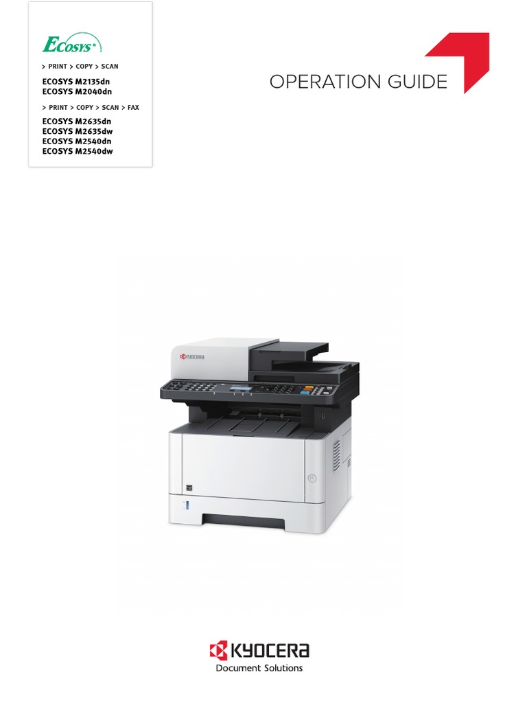 Kyocera ECOSYS M2040dn Operating Manual | Download Free PDF | Printer (Computing) | Image Scanner