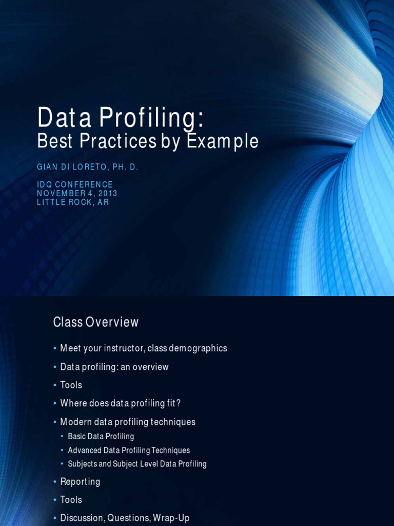 Data Profiling PPT - How To | PDF | Metadata | Data Quality