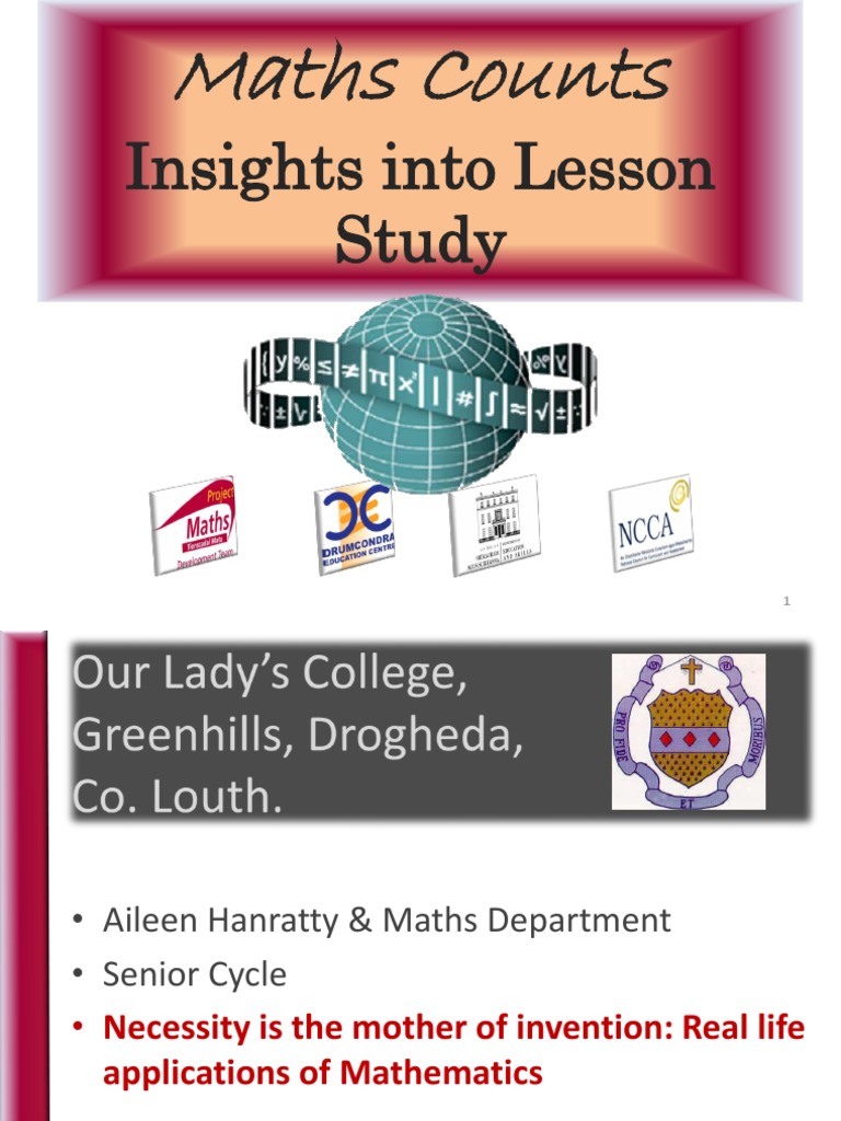 Lesson Study Insights: Applying Mathematics Concepts to Real-World ...