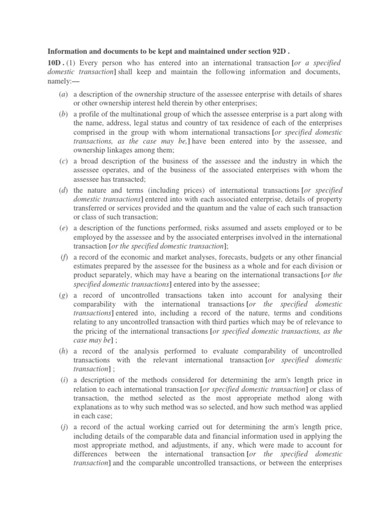 Rule 10D | PDF | Financial Transaction | Taxes