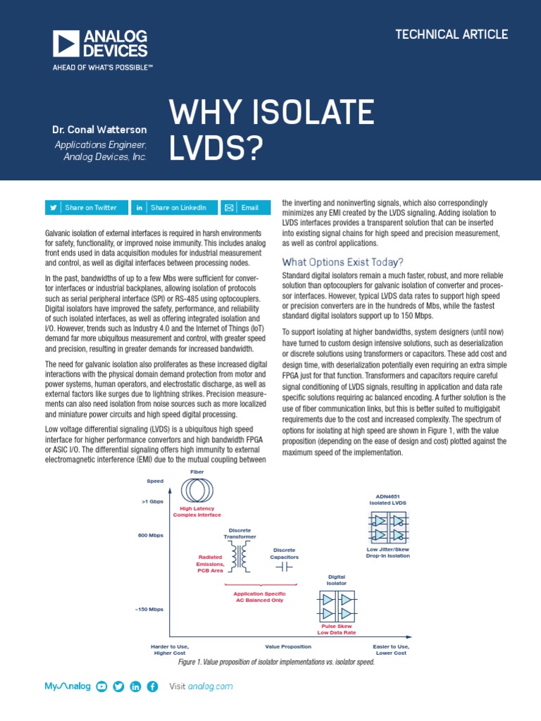 Lvds Isolators | PDF | Analog To Digital Converter | Electrical Engineering