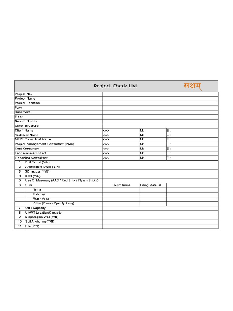 Checklist Structures | PDF