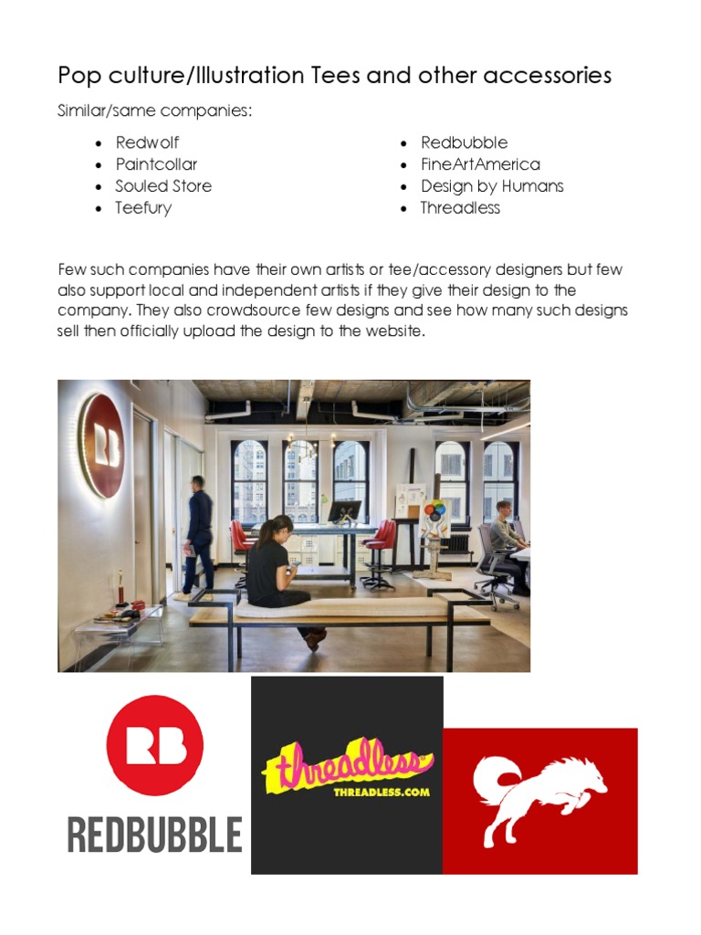 Pop Culture/illustration Tees and Other Accessories | PDF