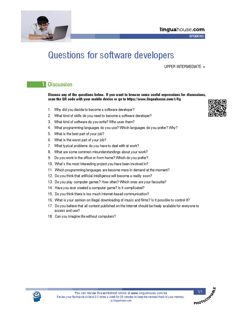 Discussion Questions for Developers | PDF | Internet | Computer Programming