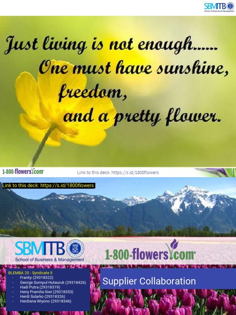 Syndicate 5 OM - 1-800-Flowers | Download Free PDF | Floristry | Supply ...