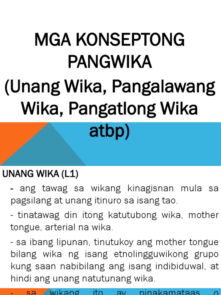 Unang Wika PP
