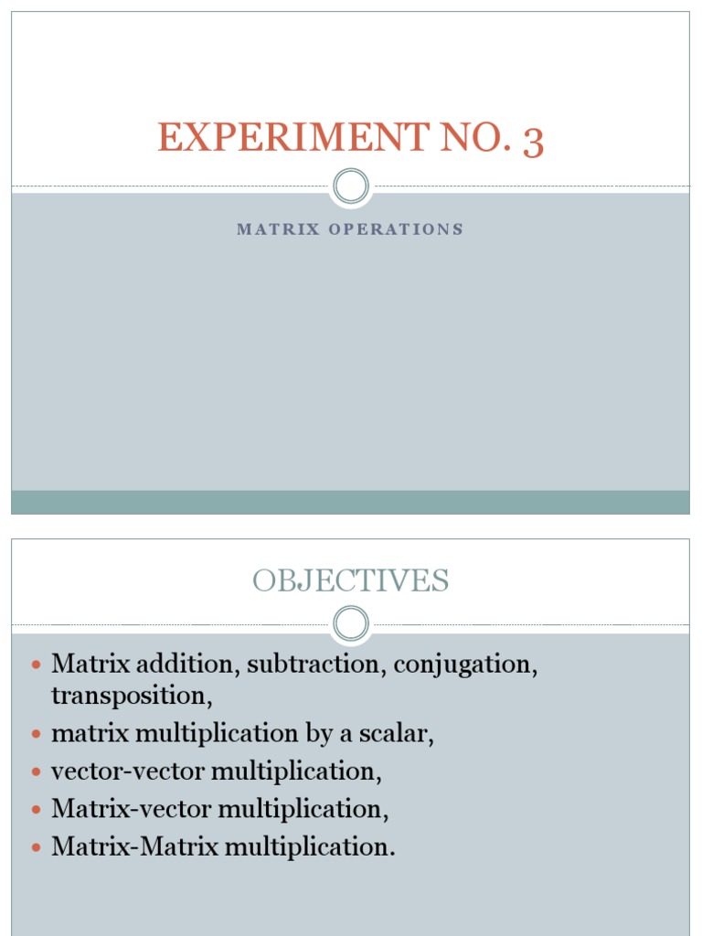 Matrix and Array Operations | PDF | Matrix (Mathematics) | Matrix Theory
