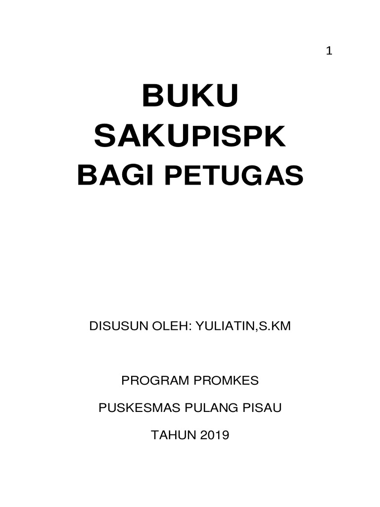 Buku Saku Panduan Khusus Pengisian Form Pispk | PDF