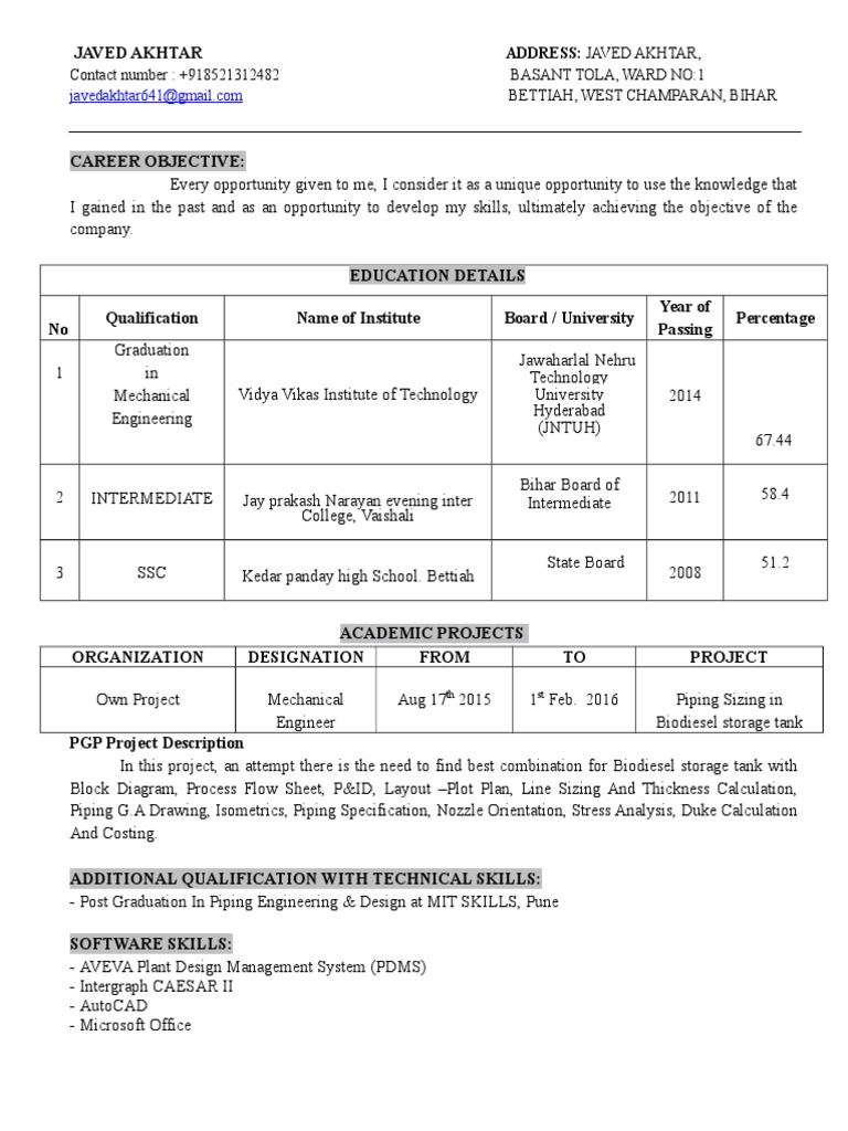 Javed Akhtar - CV | PDF