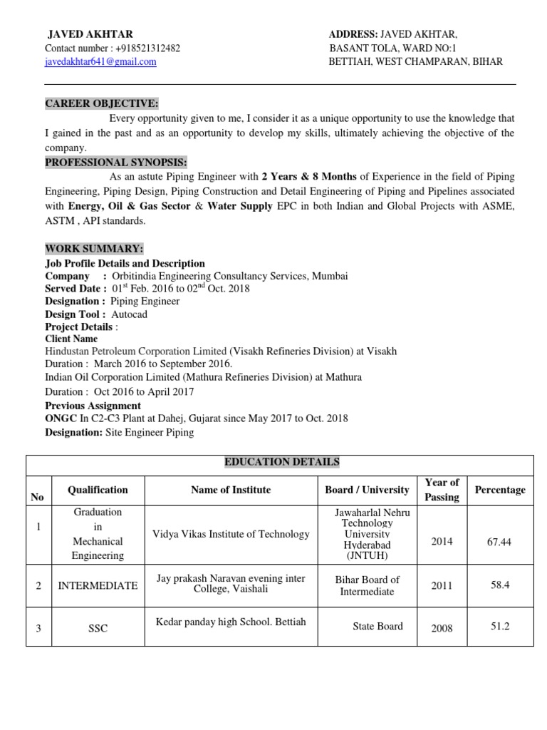 Javed Akhtar - CV | Download Free PDF | Nature