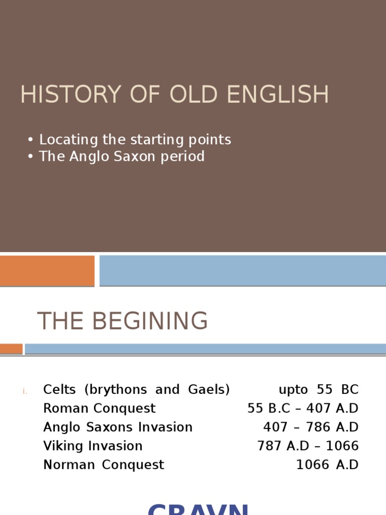 History of Old English | PDF | Anglo Saxons | Gaels