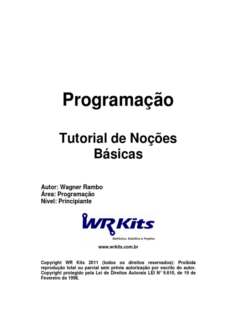 Programação - Tutorial de Noções Básicas | PDF | Robô | Robótica