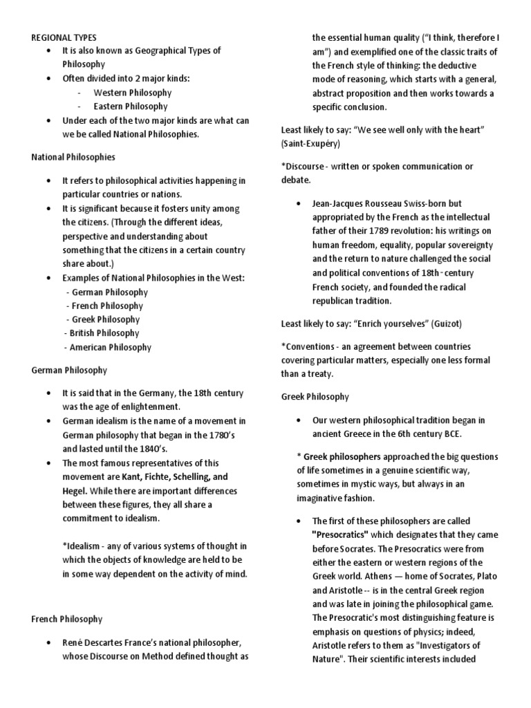 Regional Types | PDF | Ancient Greek Philosophy | Isaac Newton