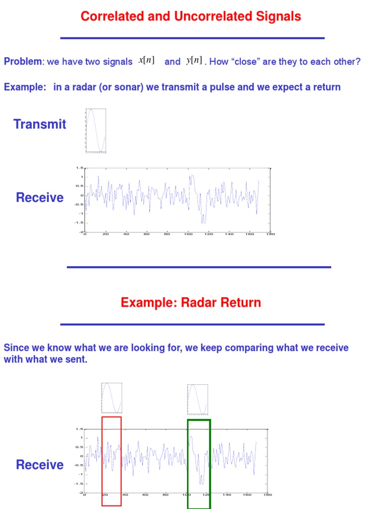 Correlated and Uncorrelated Signals: Transmit | PDF | Correlation And ...