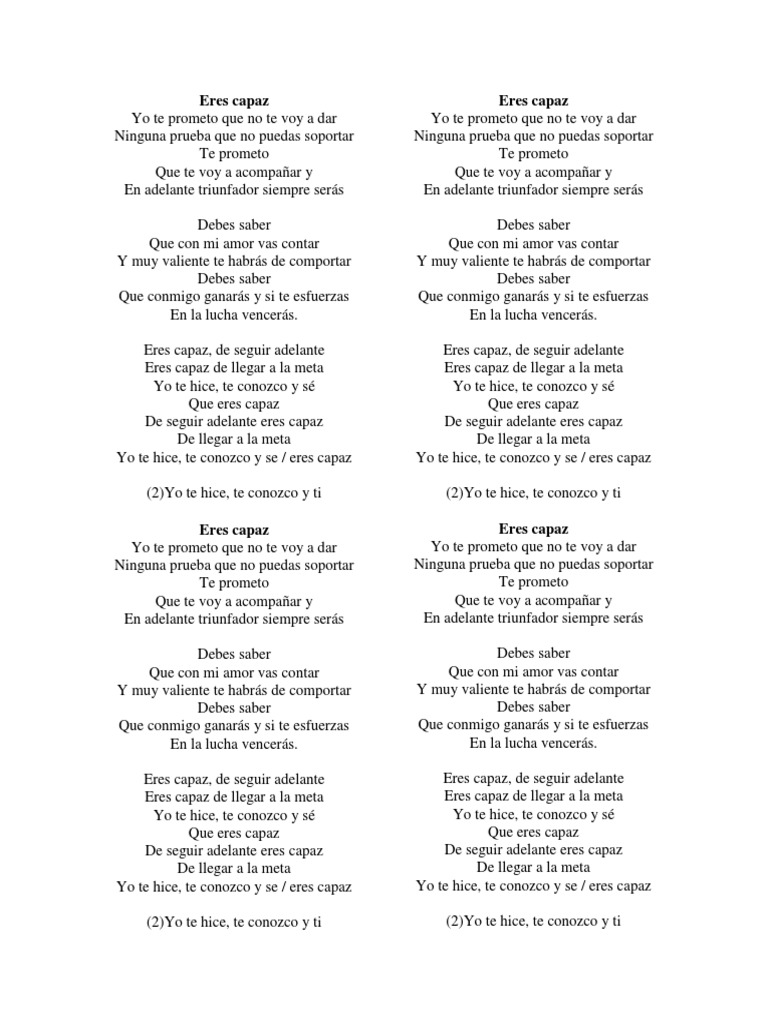 Eres Capaz | PDF