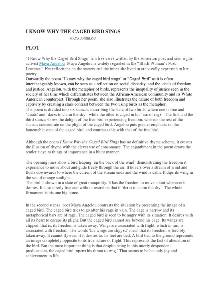 I Know Why The Caged Bird Sings | PDF