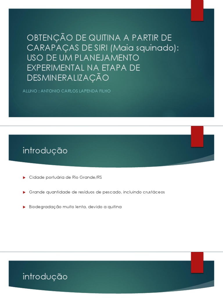 Obtenção de Quitina A Partir de Carapaças de PDF | PDF | Estatísticas ...