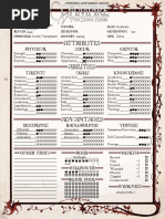 World of Darkness Character Sheet | PDF