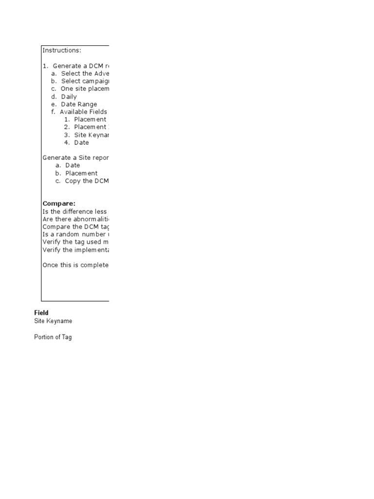 DCM Discrepancy Spreadsheet | Download Free PDF | Software Engineering ...