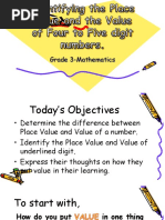 Lesson Plan in Mathematics 3 (First Quarter) Lesson 5 I. Objective II ...