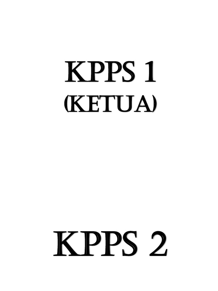 KPPS 1 | PDF