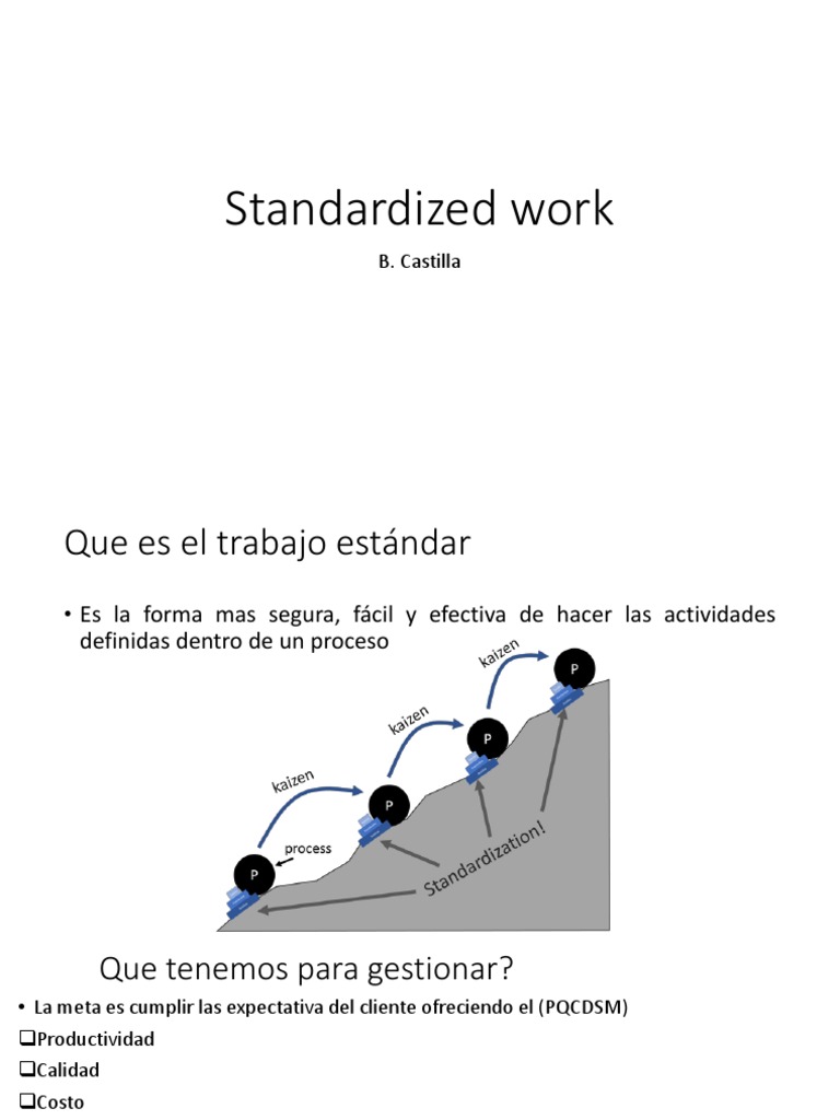 Standardized Work | PDF | Producción y fabricación | Business