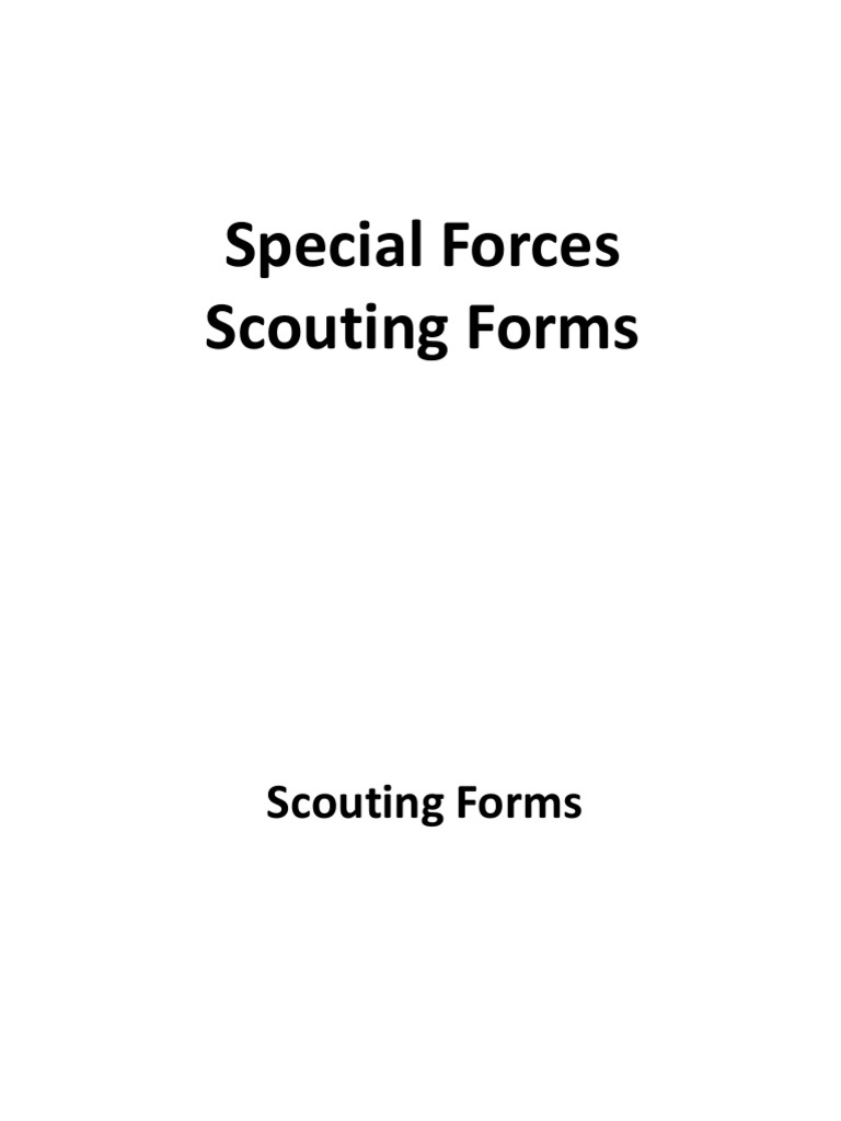 ST Scouting Forms | PDF | Sports | Team Sports