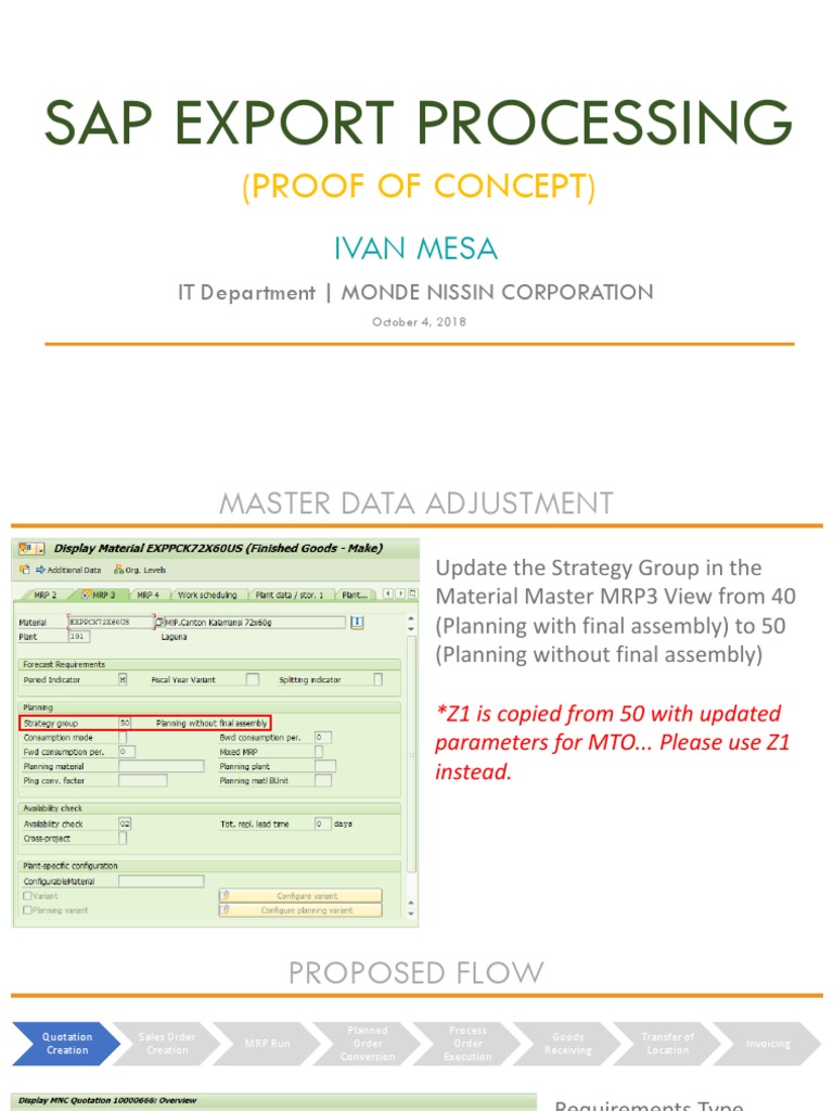 Export Processing (Proof of Concept) | PDF | Invoice | Business