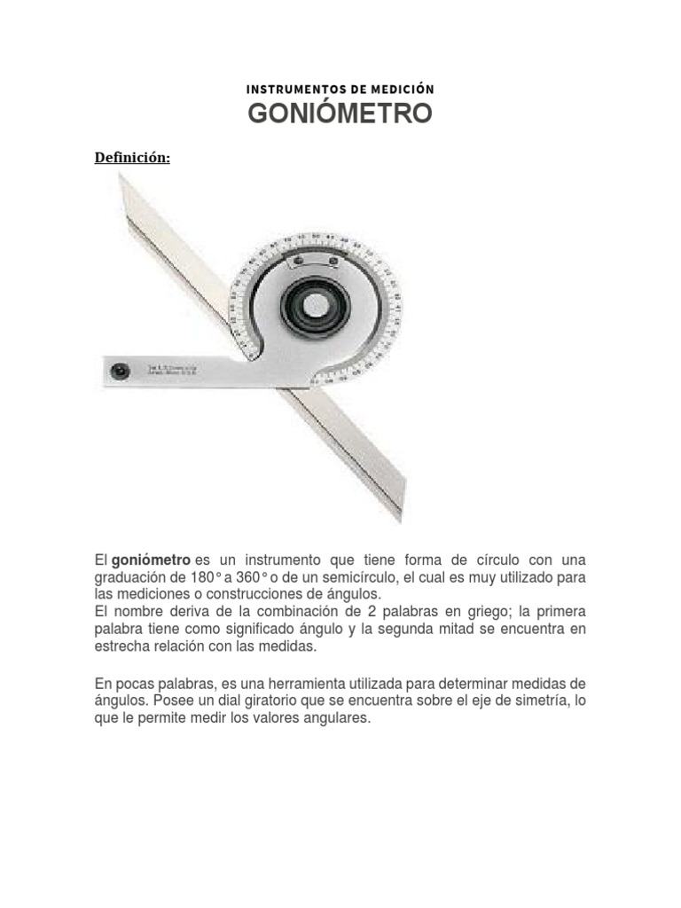 El Goniometro | PDF | Medición | Óptica